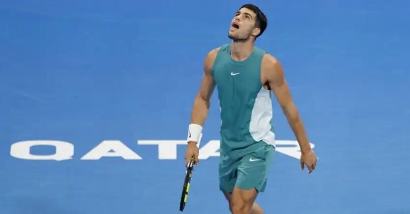 ATP Doha: Lehecka yn dileu Alcaraz, Rublev yn rhagori, Medvedev yn ymddeol