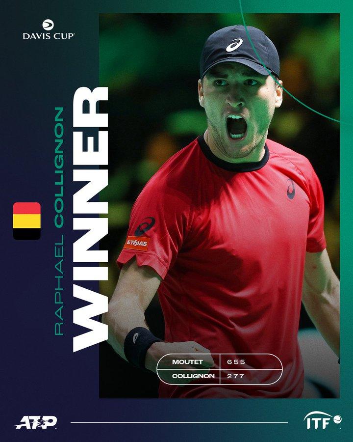 Davis Cup, what a start! Collignon beats Moutet, Belgium advances.