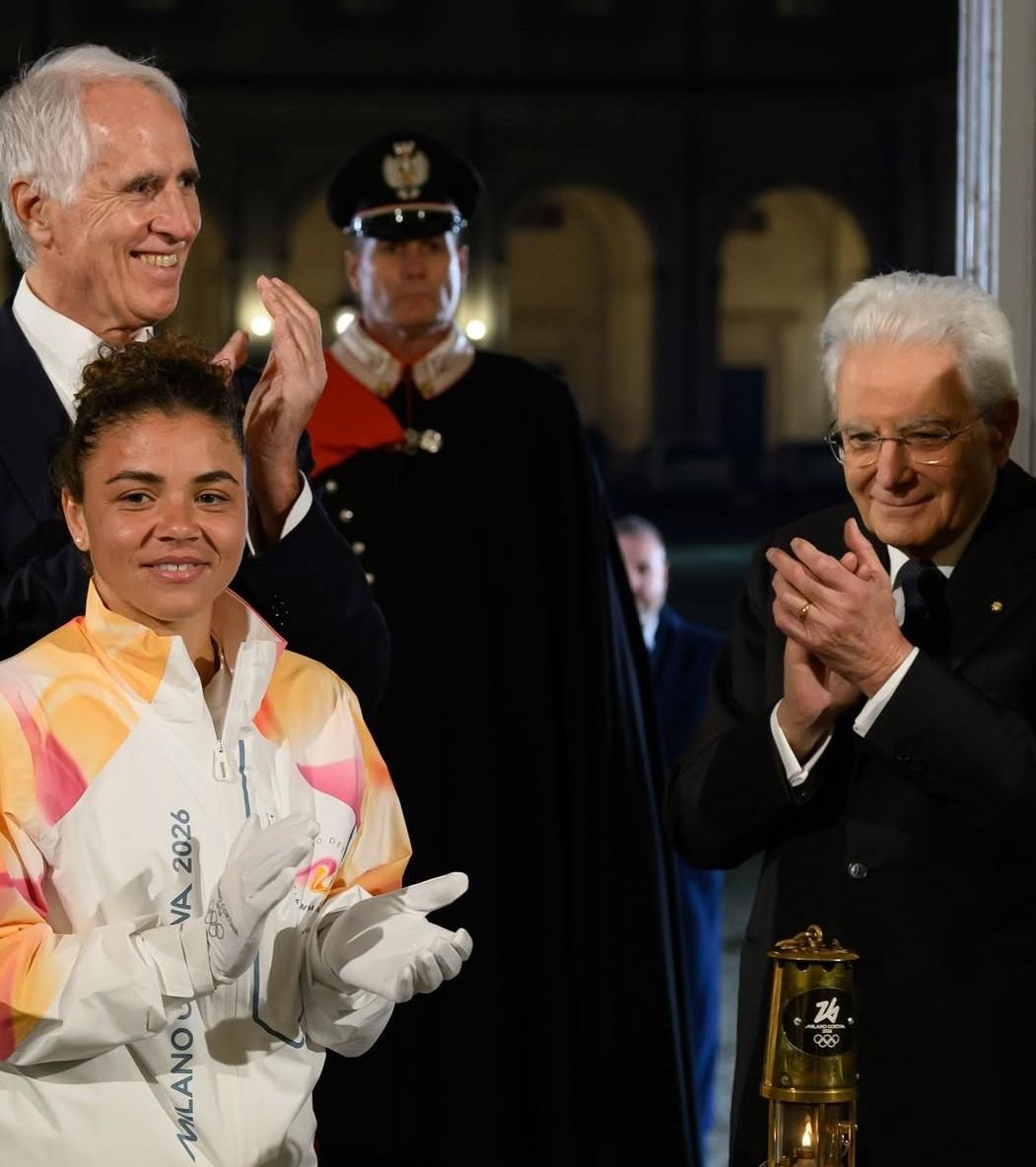 Paolini membawa obor Olimpiade ke Roma: pertemuan dengan Mattarella