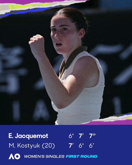 Open Ostralyen 2026, fanm: Kostyuk tonbe, Sakkari anchante ak yon pwen ...