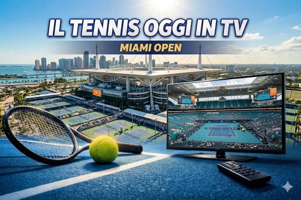 Il tennis oggi in TV: Berrettini e Cocciaretto primi azzurri a Miami